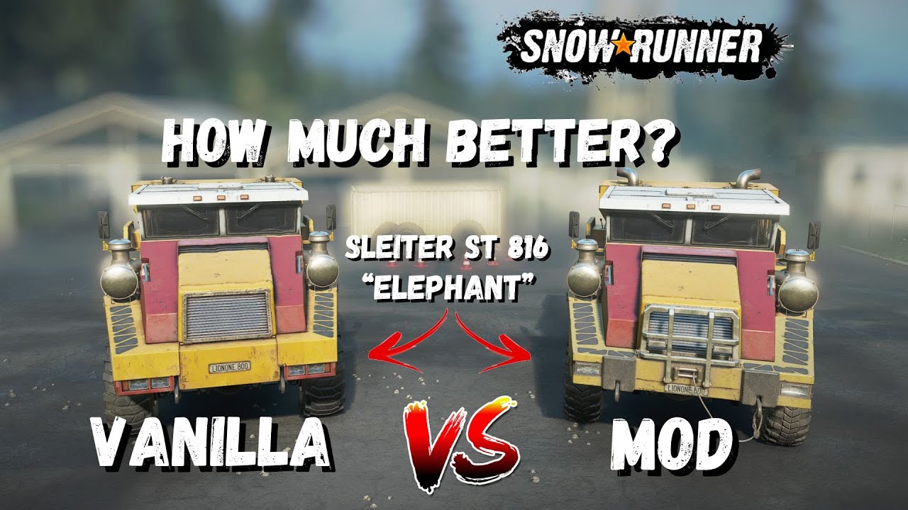 Mod vs Vanilla Huge Difference | SnowRunner Mods - YouTube