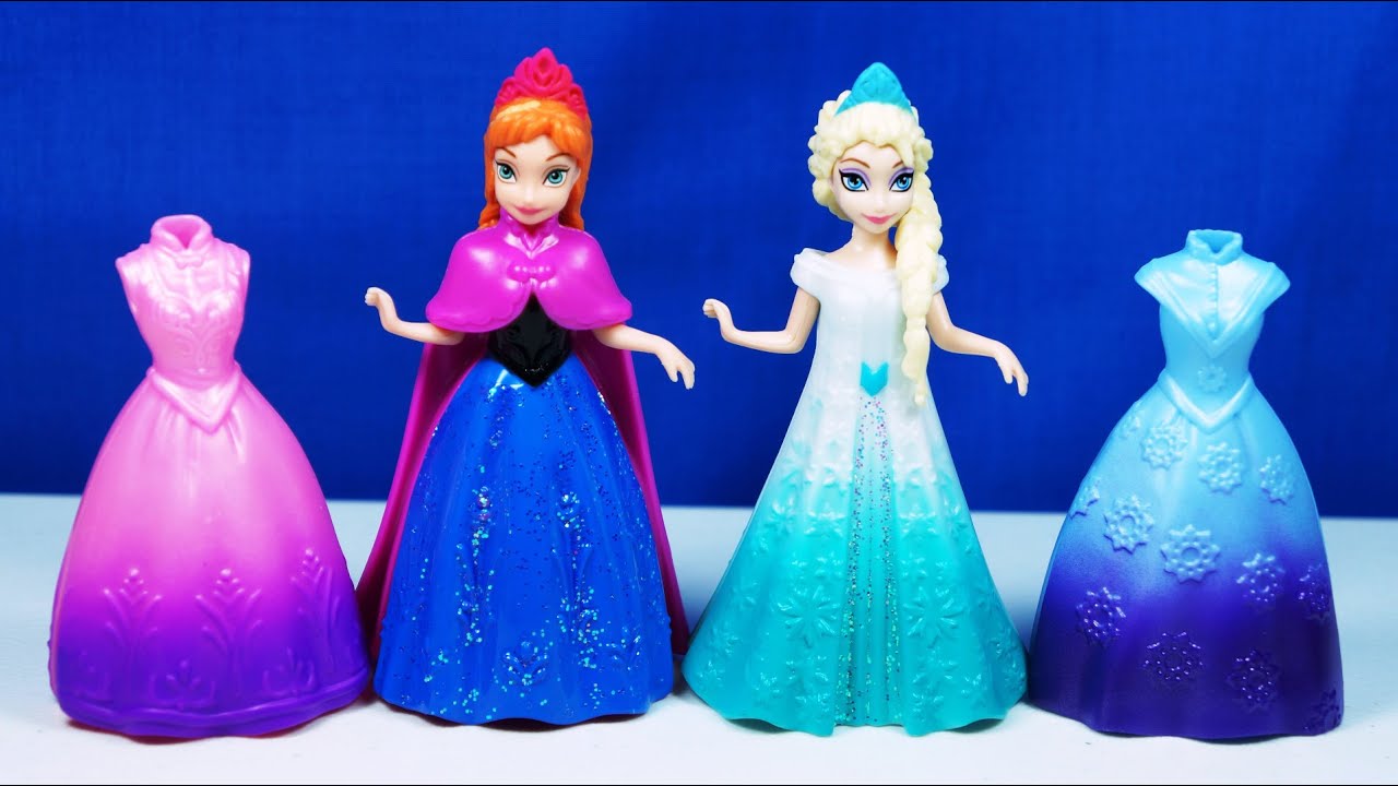 Elsa & Anna (Disney Frozen MagiClip Dolls) - YouTube