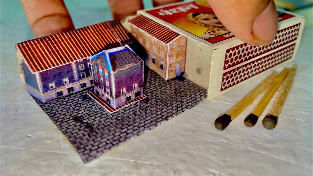 DIY Match Box Art Ideas diy house - YouTube