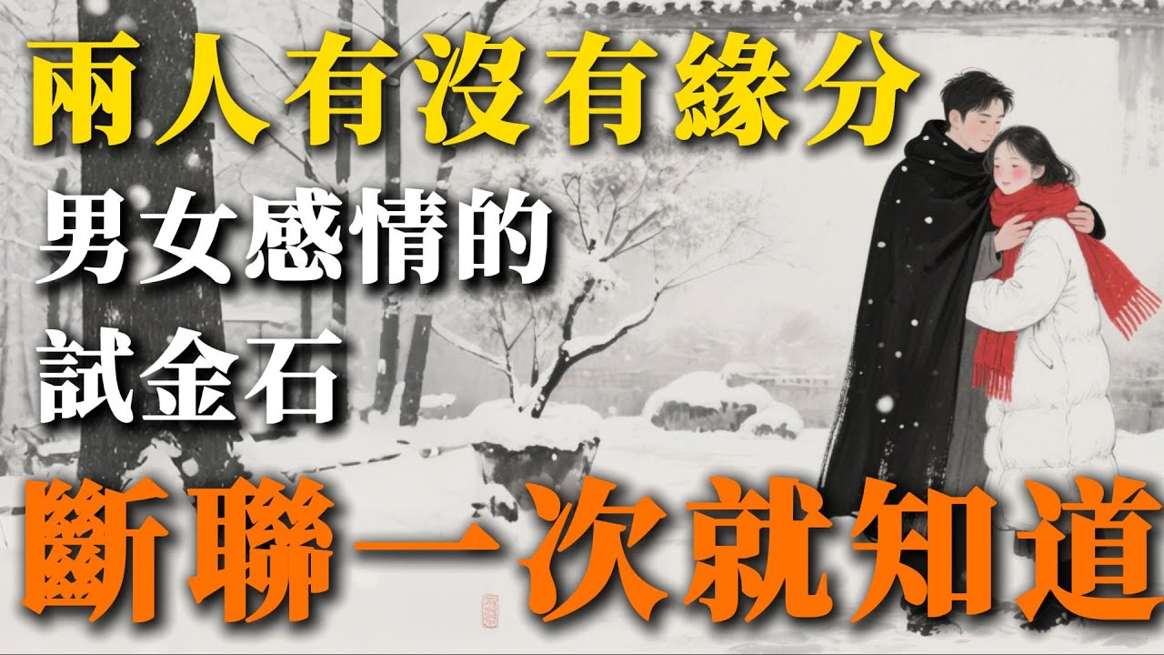 男女感情試金石，兩個人有沒有緣分，斷聯一次就知道了 - YouTube