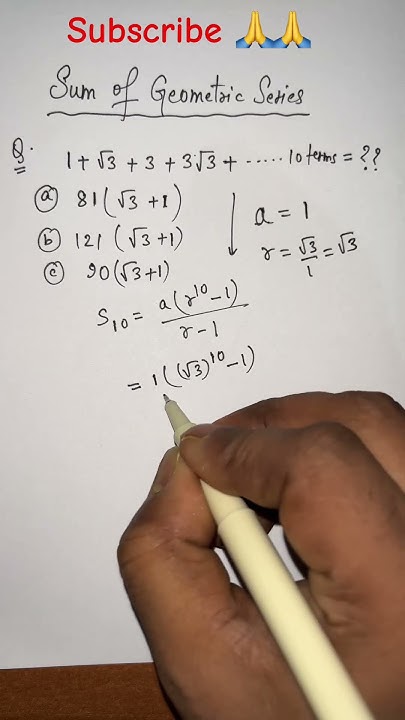 Sum of Geometric Series #maths #mathstricks - YouTube