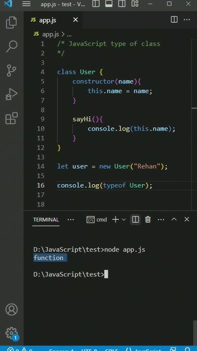 JavaScript type of class - YouTube