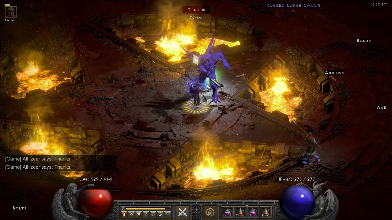 Diablo II Resurrected Holy Fire Paladin Normal HC Act 4 - YouTube