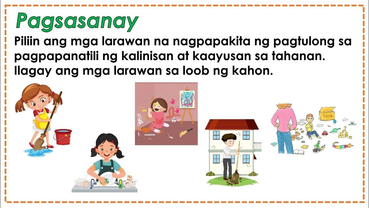 ESP (Pagpapanatili ng Kalinisan at Kaayusan sa Loob ng Tahanan) - YouTube