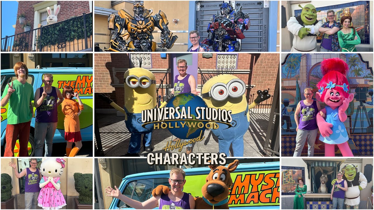 Universal Studios Characters: SnowBall the Bunny, Shrek, Scooby Doo and ...