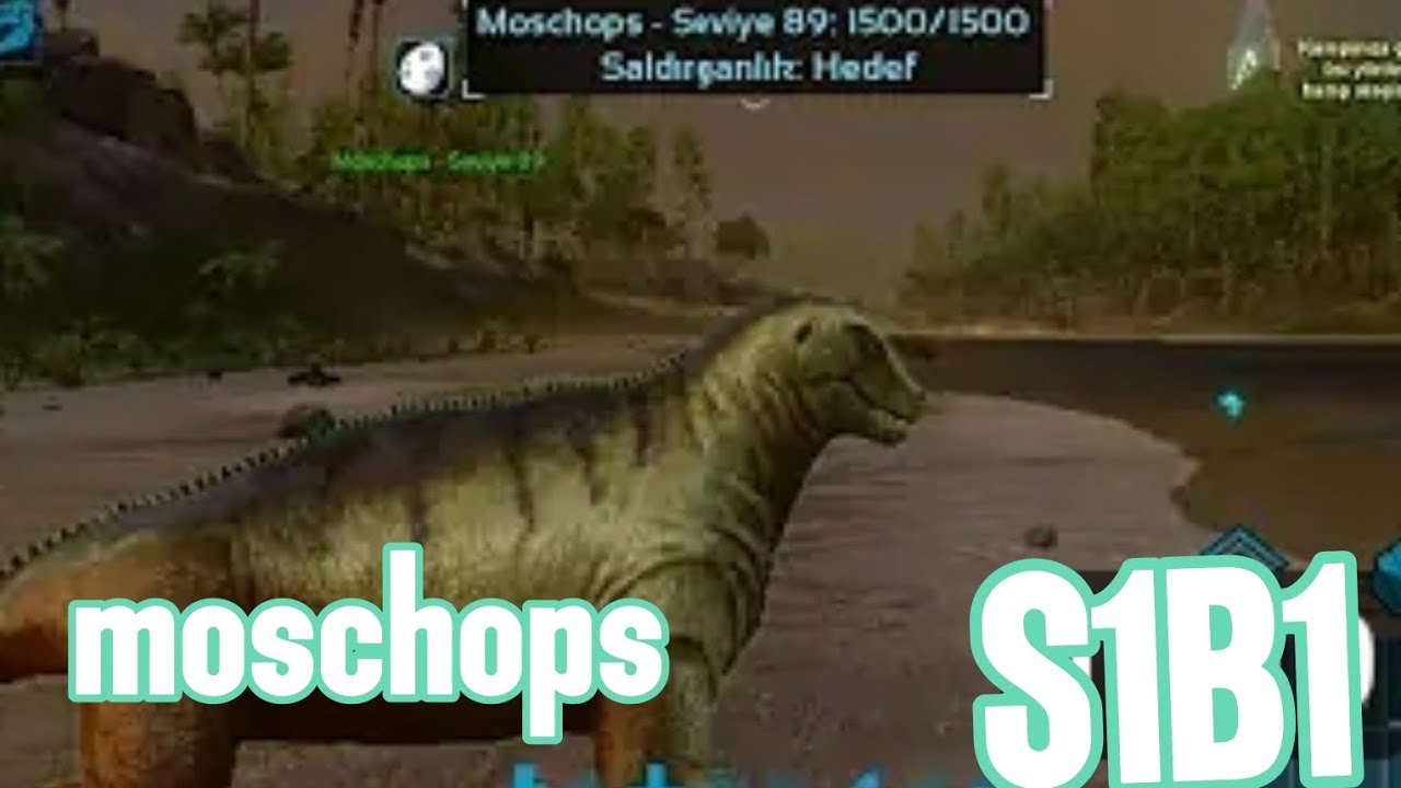 Moschops taming@Ark S1B1 - YouTube