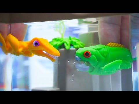 Dino Mecard Dunkleosteus Mosasaurus Plesiosaurus Play in Playmobil Waterpark Playset | ToyMoon