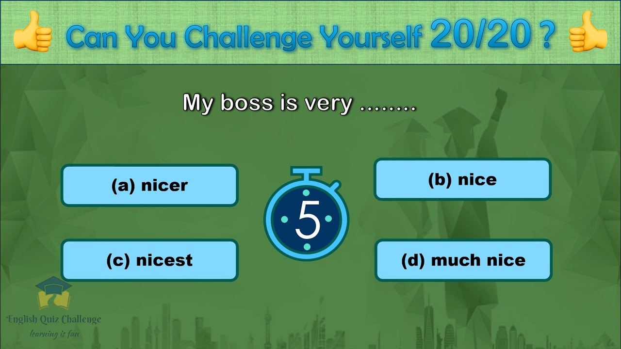 20 English Grammar Quiz Challenge | Basic English Expressions ...