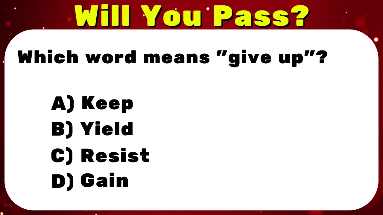 55 Essential English Vocabulary Questions with Answers & Explanations ...
