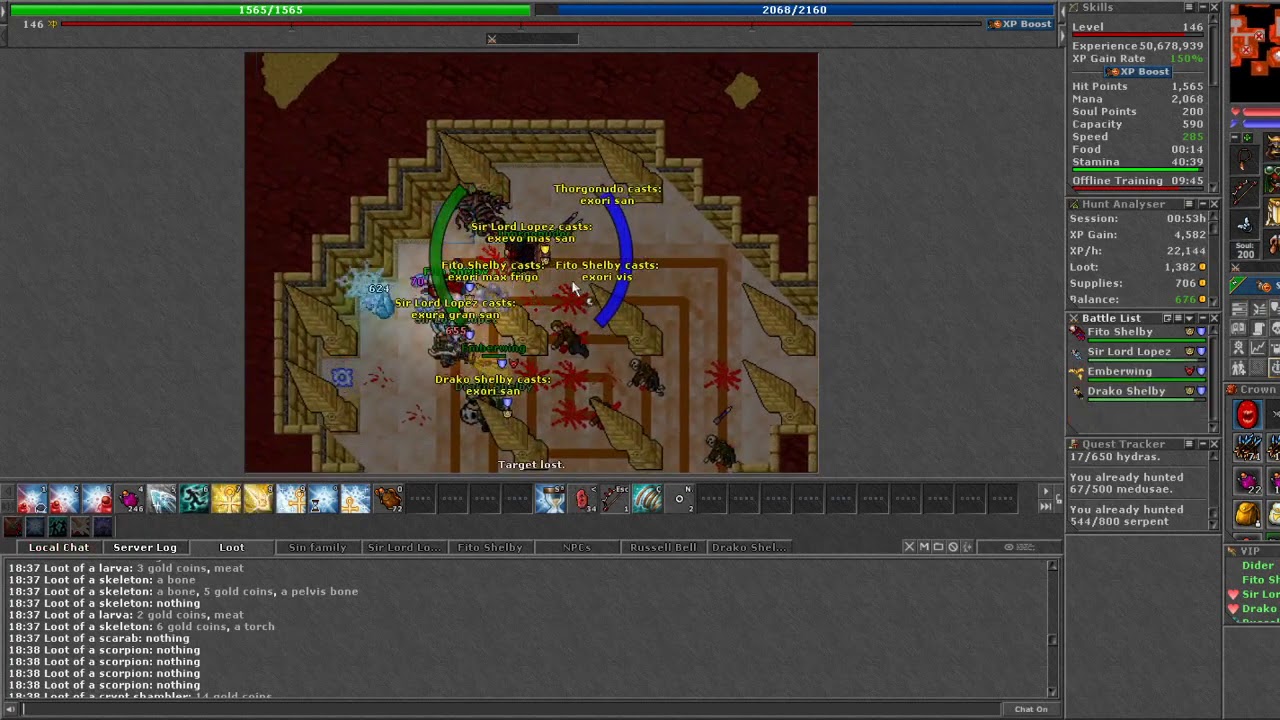 Tibia - Pharaon Omruc - The Ancient Tombs Quest - YouTube