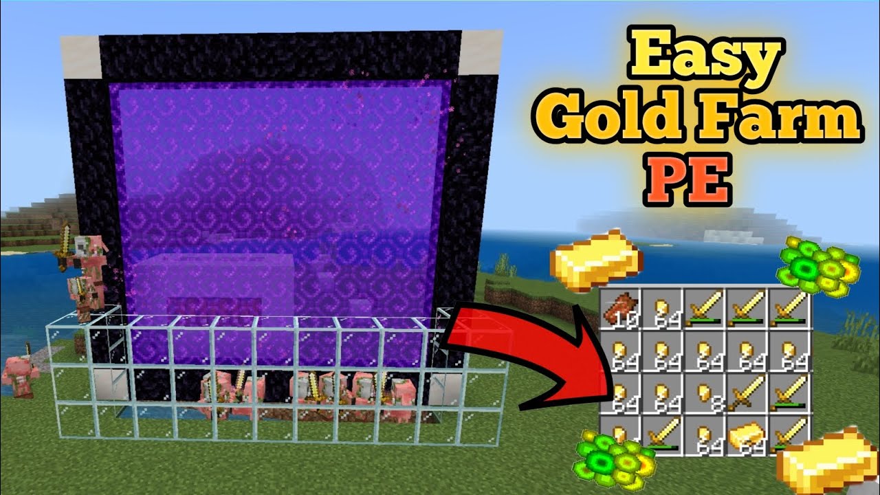 minecraft mai gold farm kaise banaye | how to build a gold farm in ...