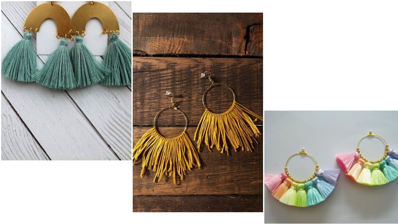 Stylish and most beautiful tussle earrings collection - YouTube