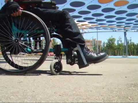 wheelchair and leg braces - YouTube
