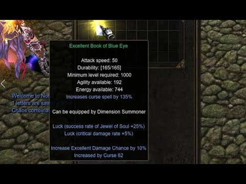 Upgrade XBook of Soul in Blue Eye - Mu Online Webzen S16.1.2 - YouTube