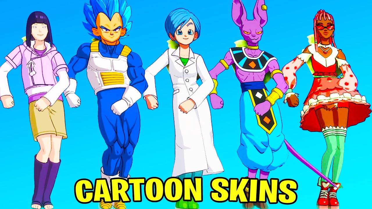 These Fortnite Skins Have a Cartoon Style! (Bulma, Beerus, Vegeta ...