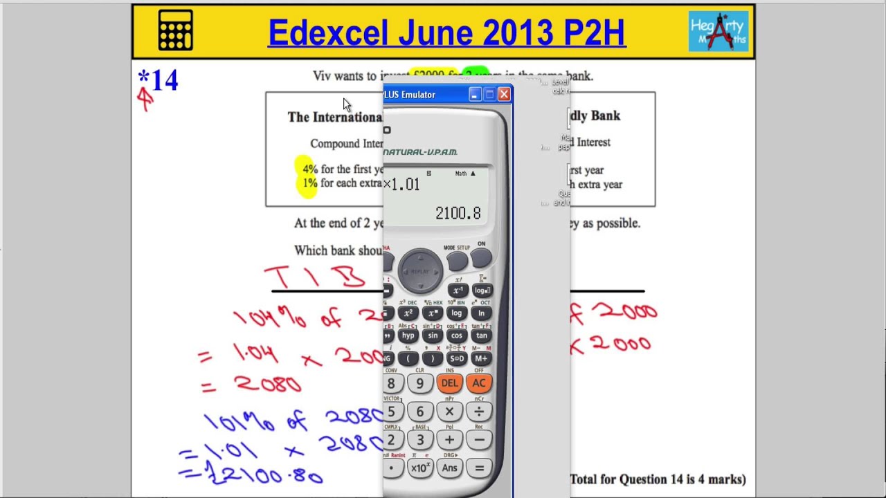 Edexcel Maths P2 June 2013 Higher Q14 - YouTube