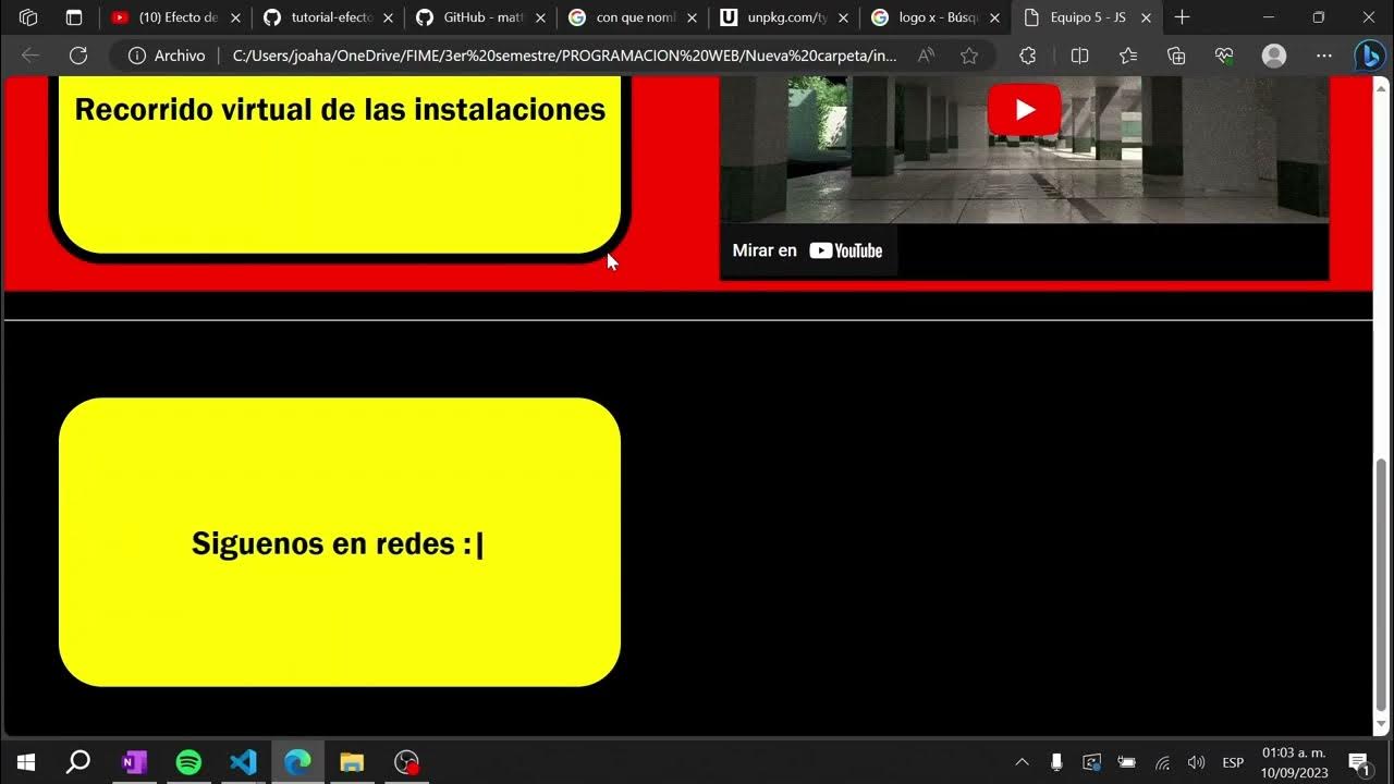Ejemplo de JavaScript - YouTube