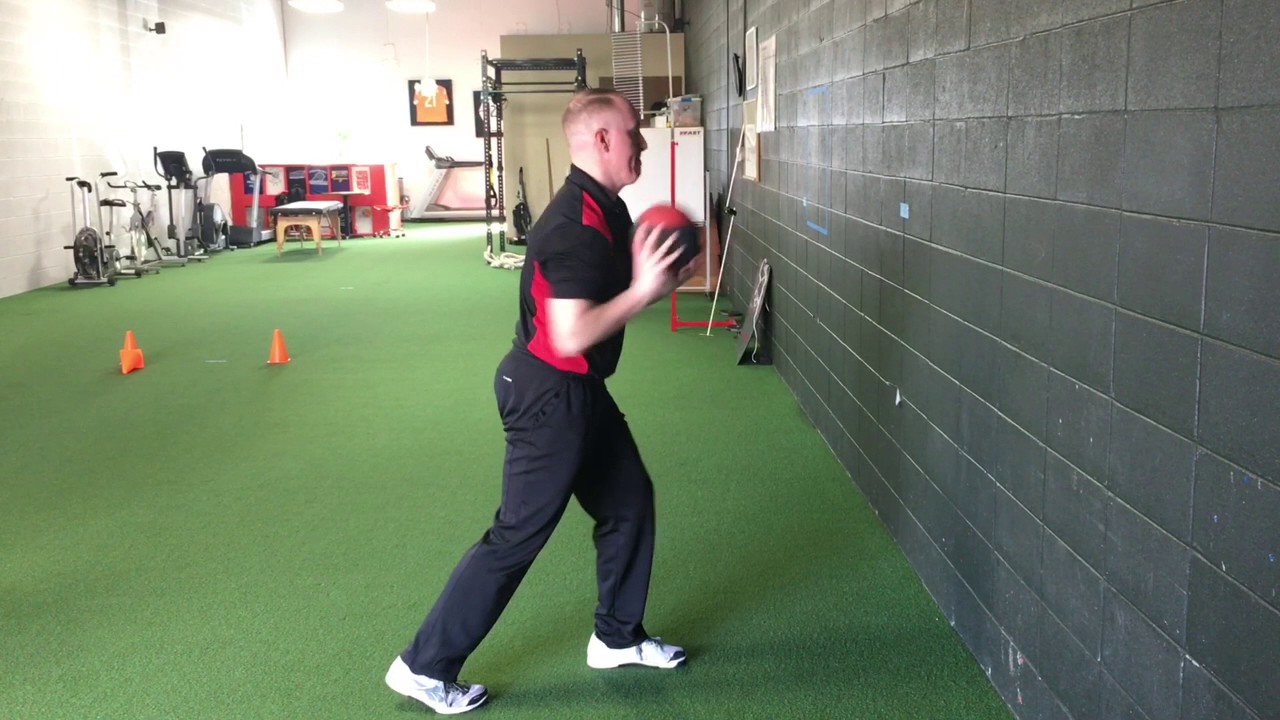 Split-Stance Med Ball Throw - YouTube