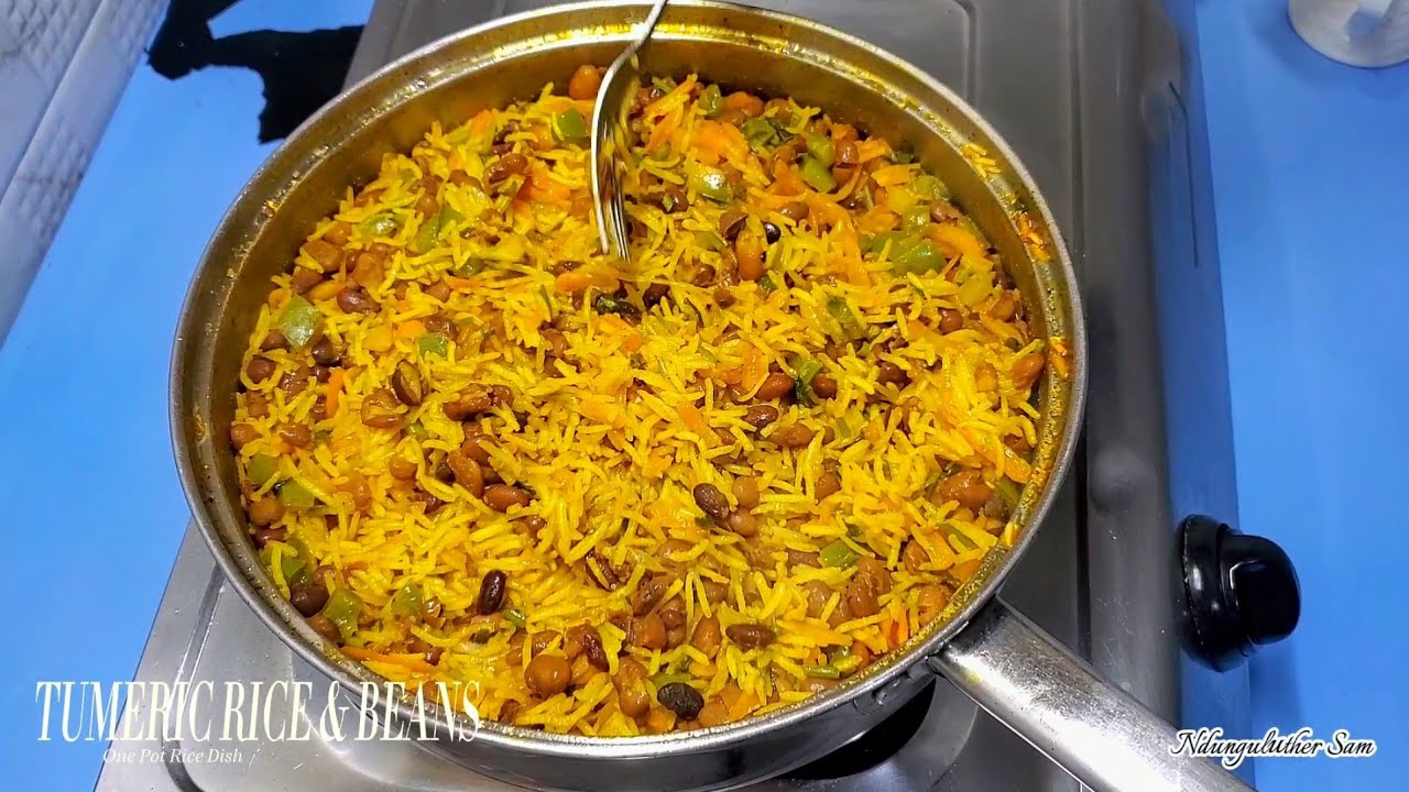 Rice and beans recipe || One pot Rice and beans || How to cook rice and ...