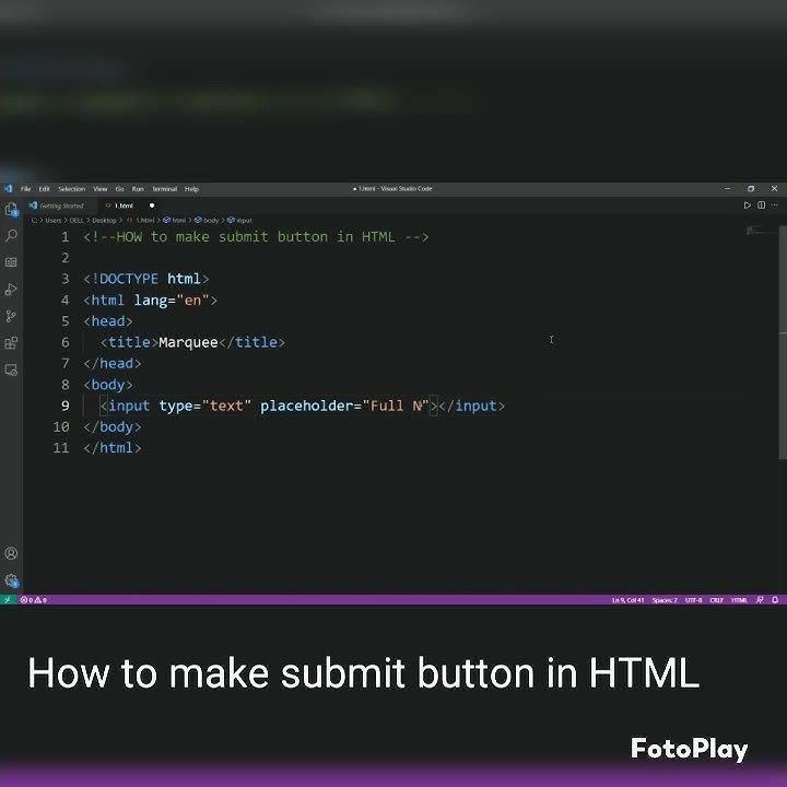 How To Make Submit Button In Html Youtube