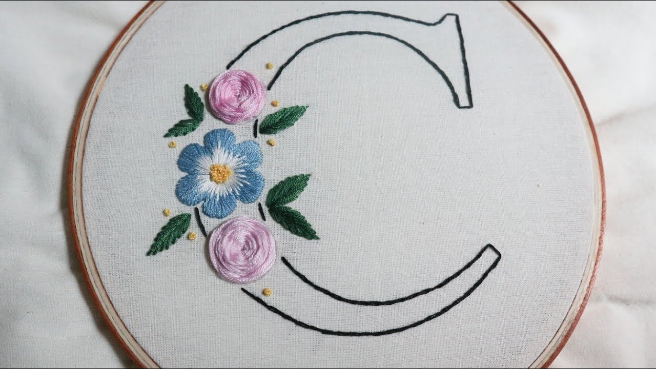 Alphabet Embroidery: Letter C | Hand Embroidery For Beginners | by ...