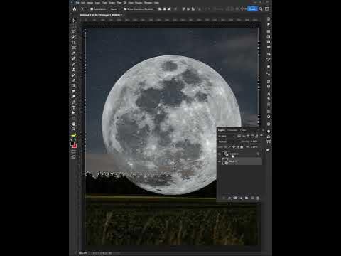 How to create Moon Landscape in Photoshop - Tutorial #shorts #photoshop ...