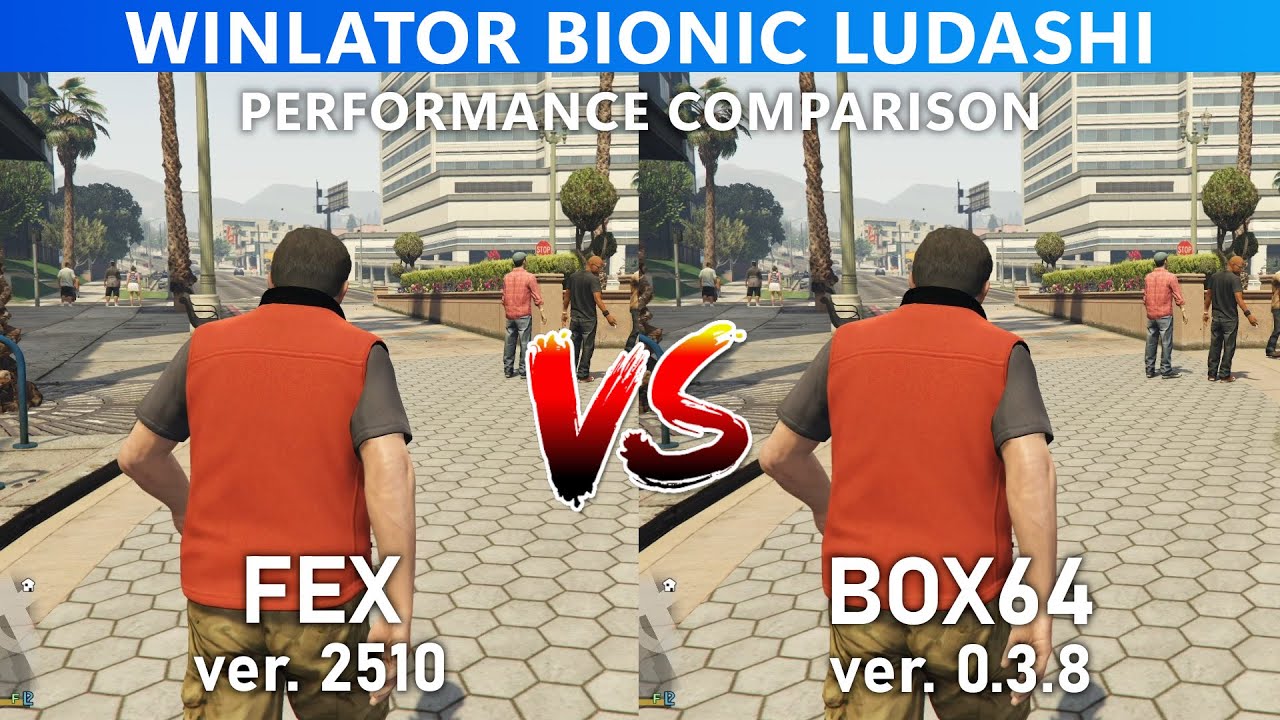 GTA V ~ FEX vs BOX64 PERFORMANCE COMPARISON on Winlator Bionic Ludashi ...