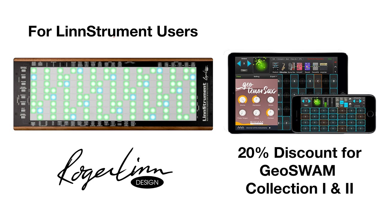 LinnStrument + GeoSWAM Collection I & II (long) - YouTube