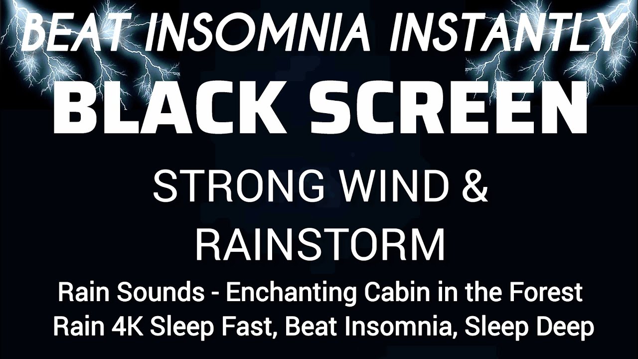 Heavy Rain Sounds - Enchanting Cabin in the Forest Rain 4K Sleep Fast ...