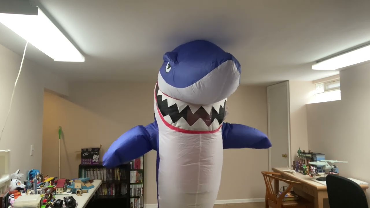 Inflatable Shark Suit Review and Suit Up - YouTube