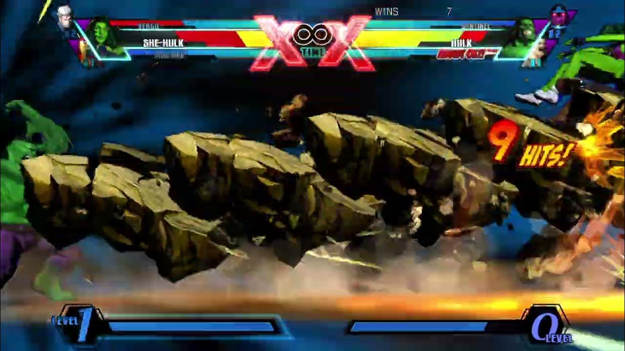 Secret Wars 3 MVC3: Ogen (Hulk/Sentinel/Haggar) vs. HardPoint (She-Hulk/Iron Man/Vergil) - YouTube