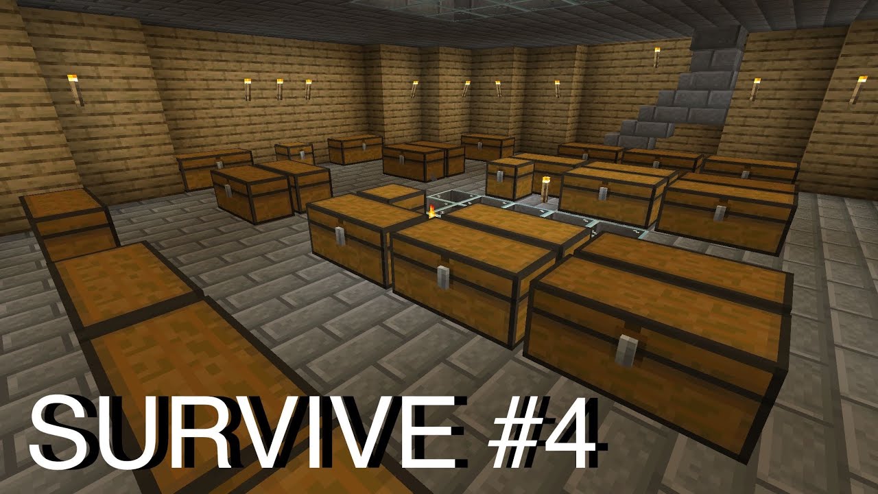 Room Full Of Chests | SURVIVE #4 | Minecraft SMP - YouTube