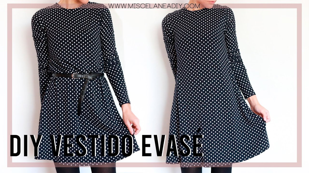Como hacer un vestido suelto (vestido corte evasé) - YouTube