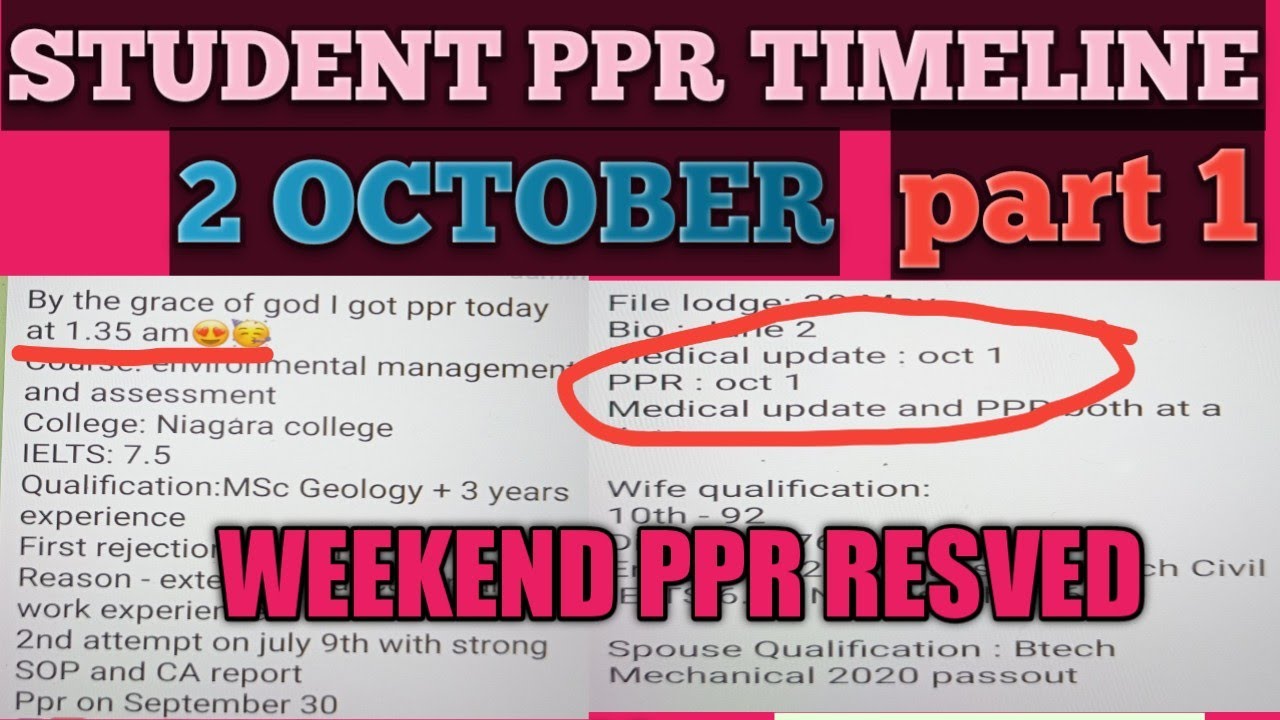 2 OCTOBER latest ppr request timeline canada 🇨🇦/ ppr timeline trend ...