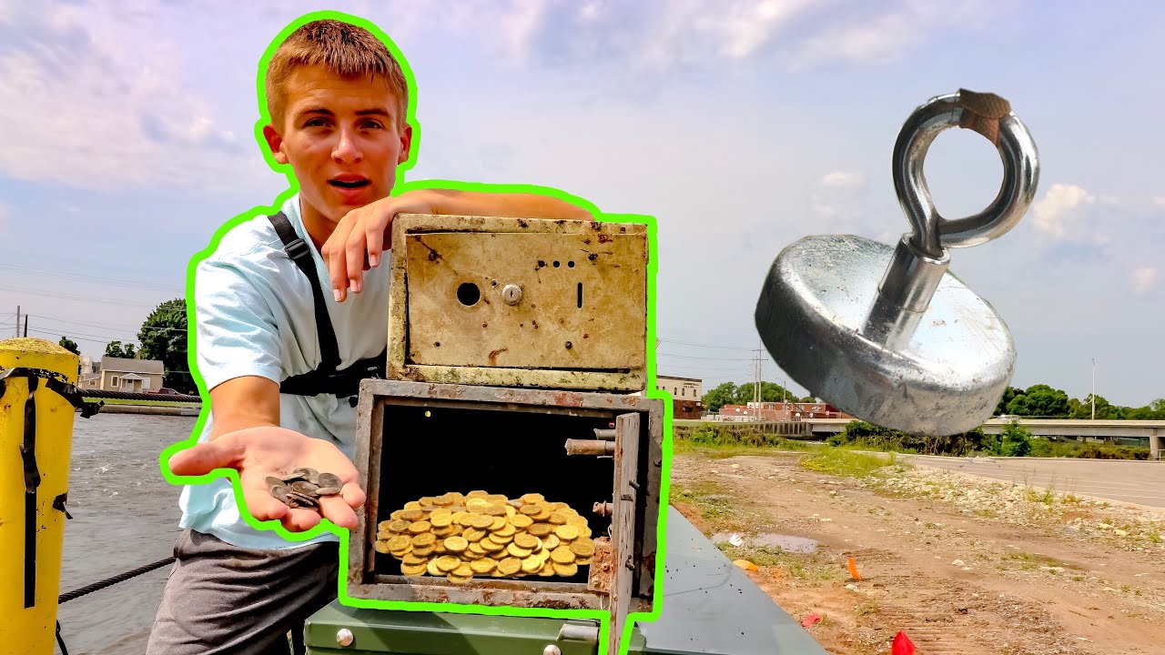 Found 2 SAFES While Magnet Fishing - YouTube