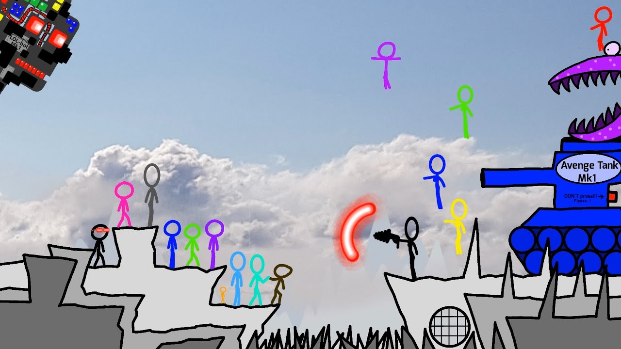 The Stick Figures vs The Cliff - YouTube