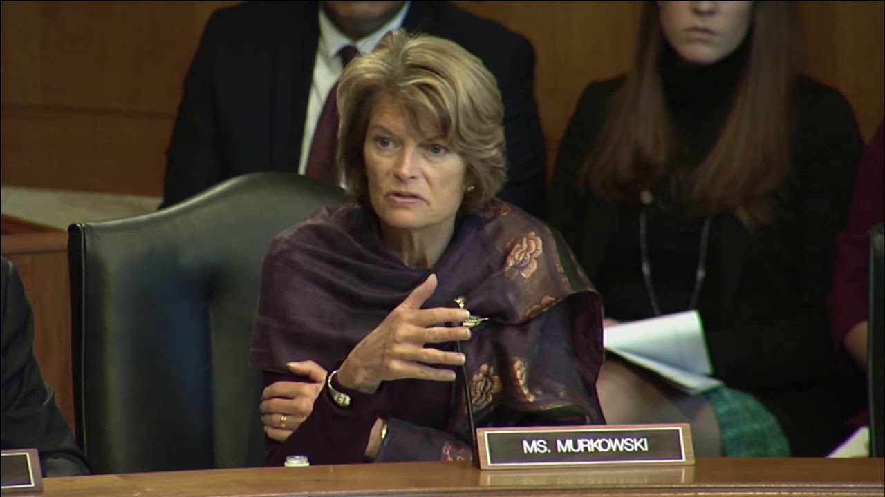 Senator Murkowski Speaks during an Indian Affairs Committee Hearing ...