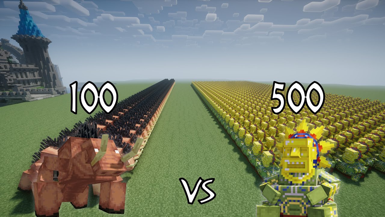 100 Mutant Hoglin Vs 500 Barako Sun Chief |Minecraft| - YouTube