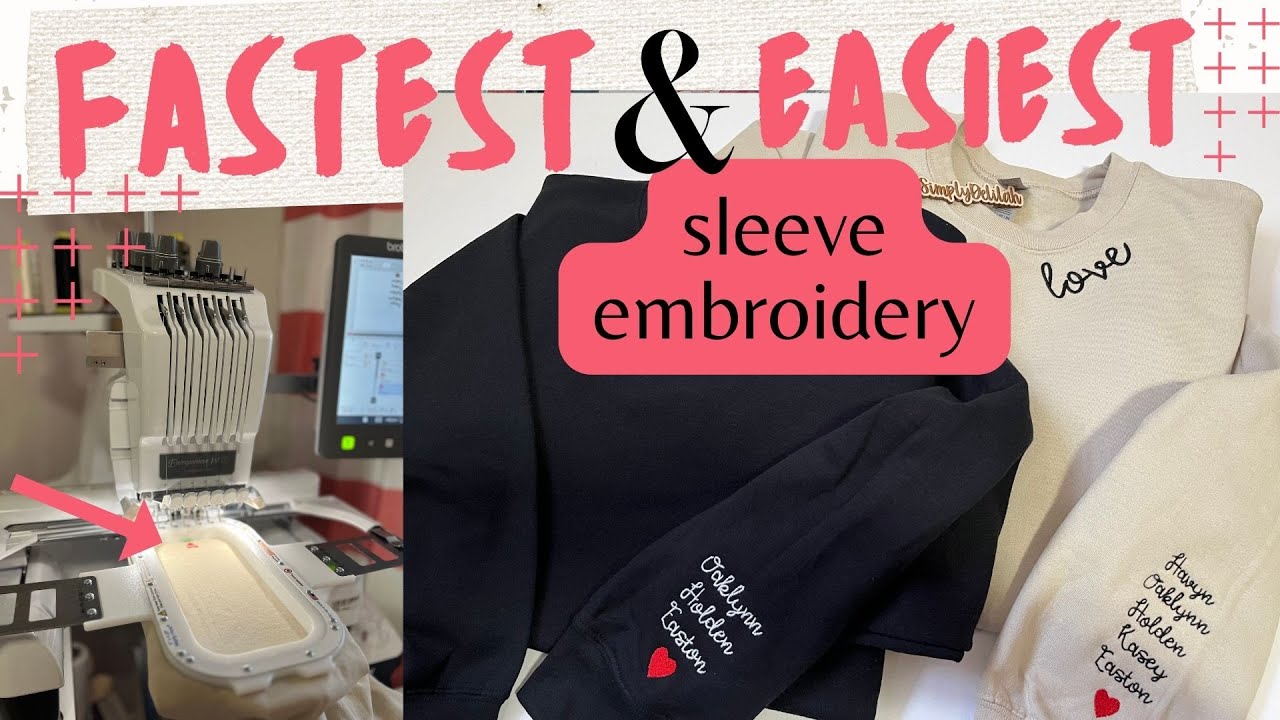 EASIEST & FASTEST WAY TO HOOP THE SLEEVE. MACHINE EMBROIDERY BROTHER ...