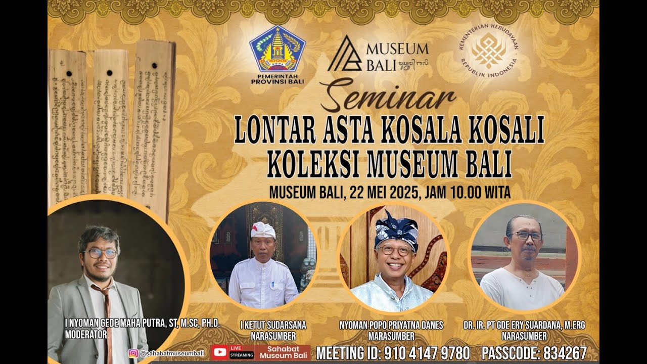 Seminar Lontar Asta Kosala Kosali Koleksi Museum Bali - YouTube