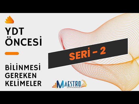 YDT öncesi bilinmesi gereken kelimeler PART-2 (Defterlerinizi hazırlayın, video bol eş anlam içerir)
