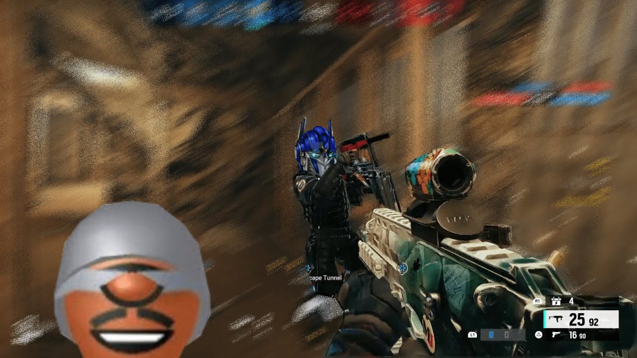 Playing Rainbow Six Siege With Optimus Prime - YouTube