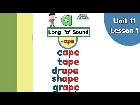 Long Vowel "a" | Unit 11-Lesson 1 | "ape" Word Family | Reading Phonics ...