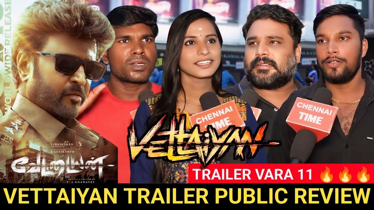 🔴Vettaiyan Trailer Public Review | Rajini Fans review🥳💥| Vettaiyan ...