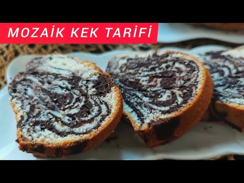 🔴 ÖYLE GÜZEL OLUYOR Kİ👌 KAPIŞ KAPIŞ GİDİYOR🤭 5dakikada HAZIR ✅ MOZAİK ZEBRA KEK TARİFİ