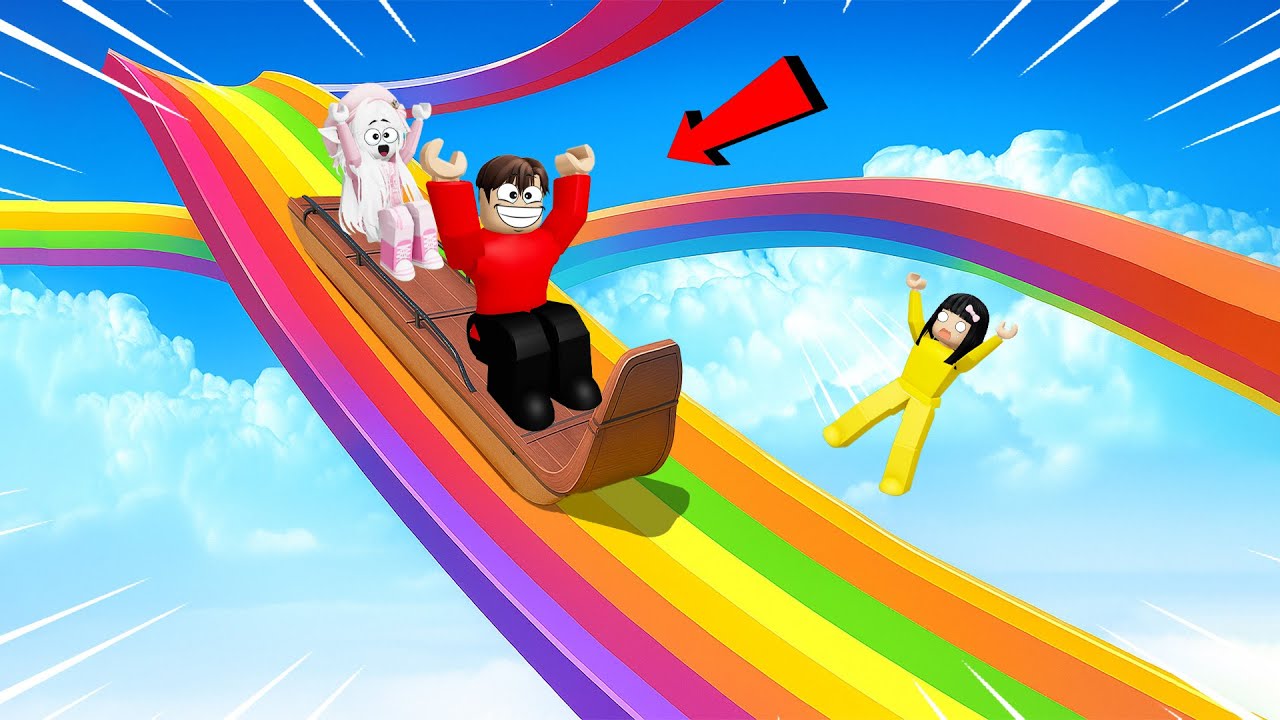 Yuta Mio Meluncur Dari Perosotan Paling Tinggi Di Atas Awan | ROBLOX ...