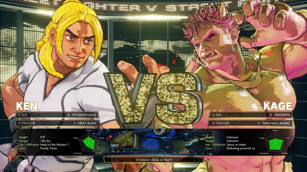 Ken Vs Kage ( CPU Level 8) Street Fighter 5 Champion Edition #ken #vs # ...