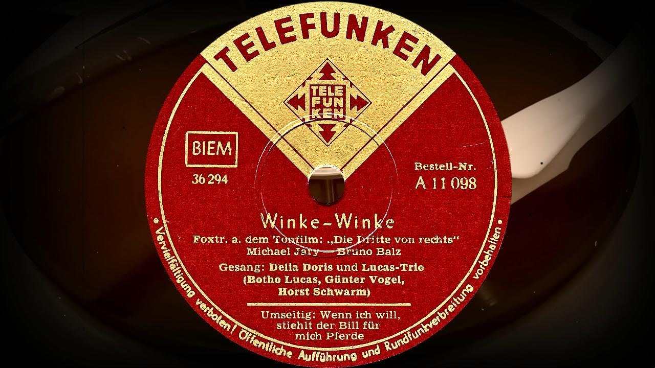 Winke-Winke - Gesang: Delia Doris und Das Lucas-Trio (1951) - YouTube