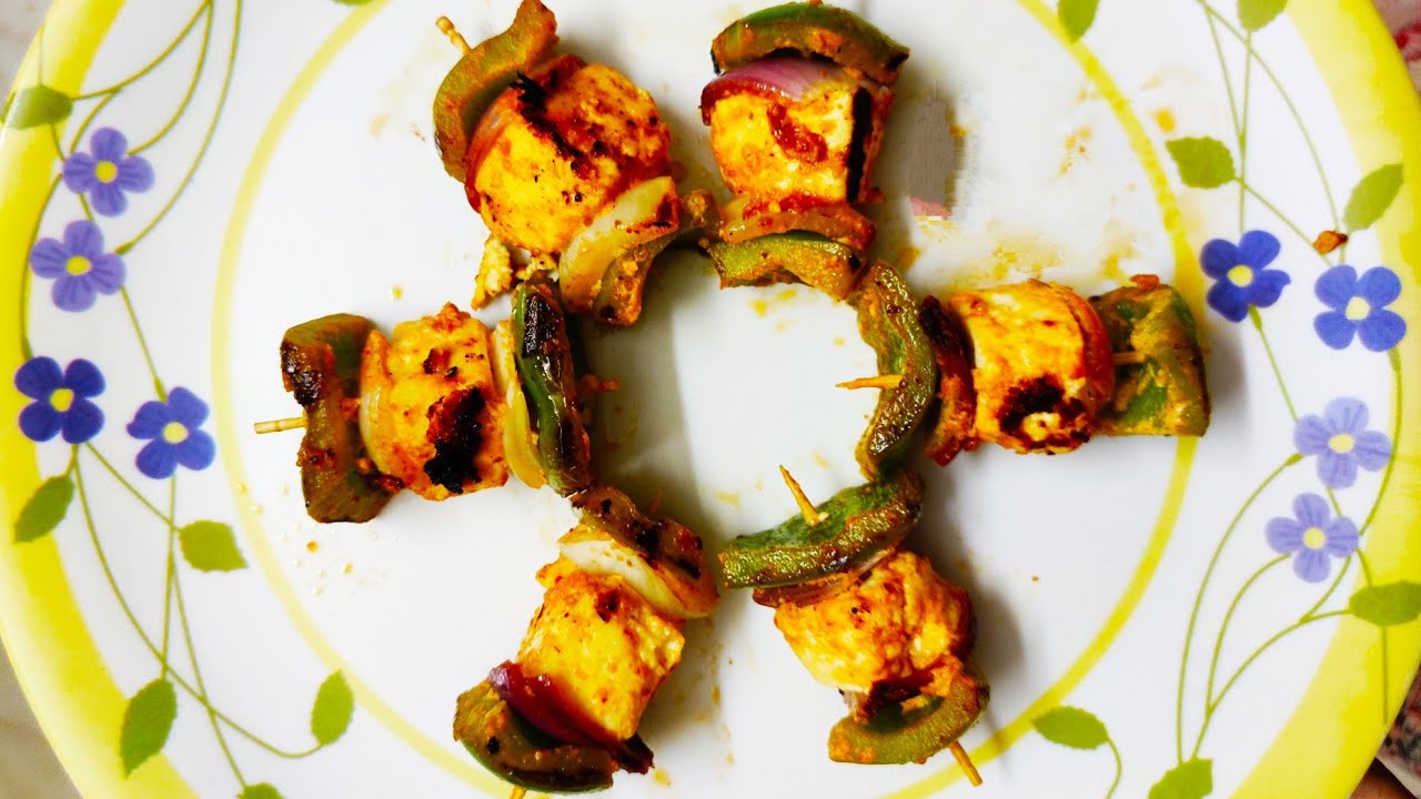 PANEER SKEWERS/STICK PANEER. - YouTube