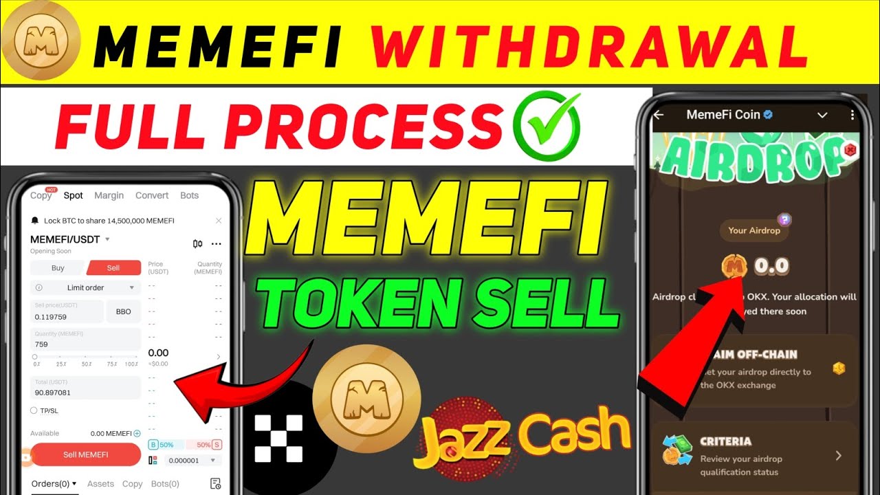 How To Sell MemeFi Token || MemeFi Token Selling process || MemeFi Coin ...